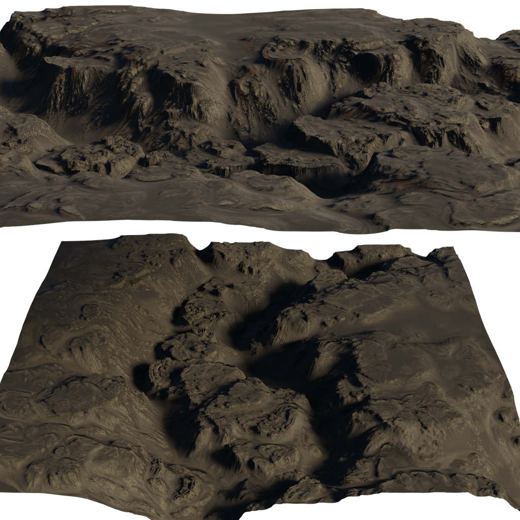 Sediment Canyon Land | Terrains models | BlenderKit