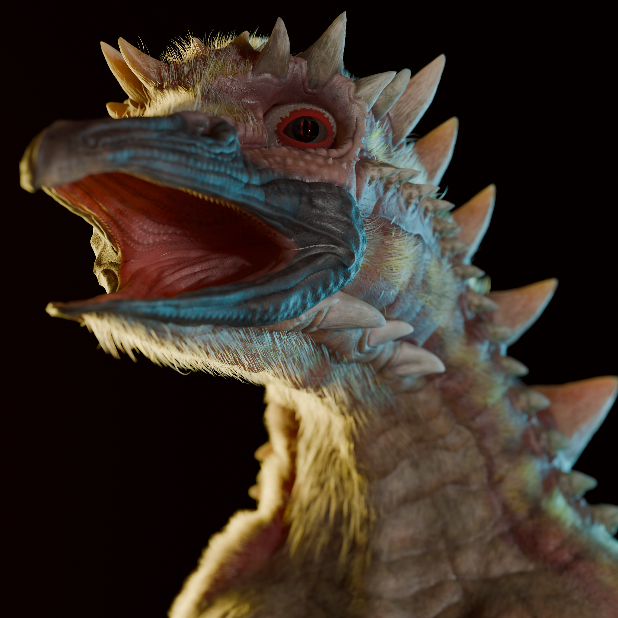 Bronto Raptor Hybrid | Monsters & Creatures models | BlenderKit