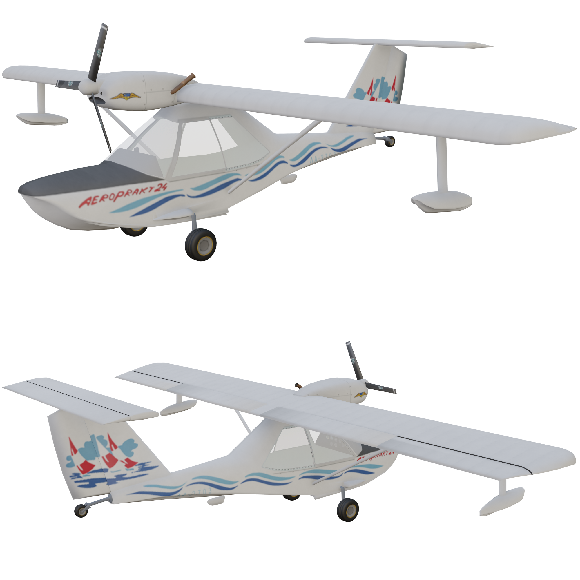 AeroPrakt A-24 Viking | Airplane models | BlenderKit