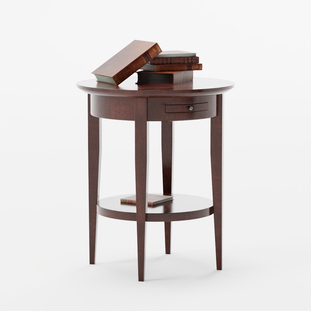 Small table with books | Tables models | BlenderKit