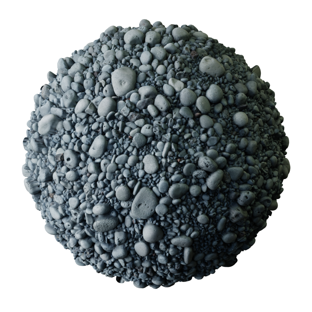 Pebbles Beach Coast PBR Scan B | FREE ground materials | BlenderKit