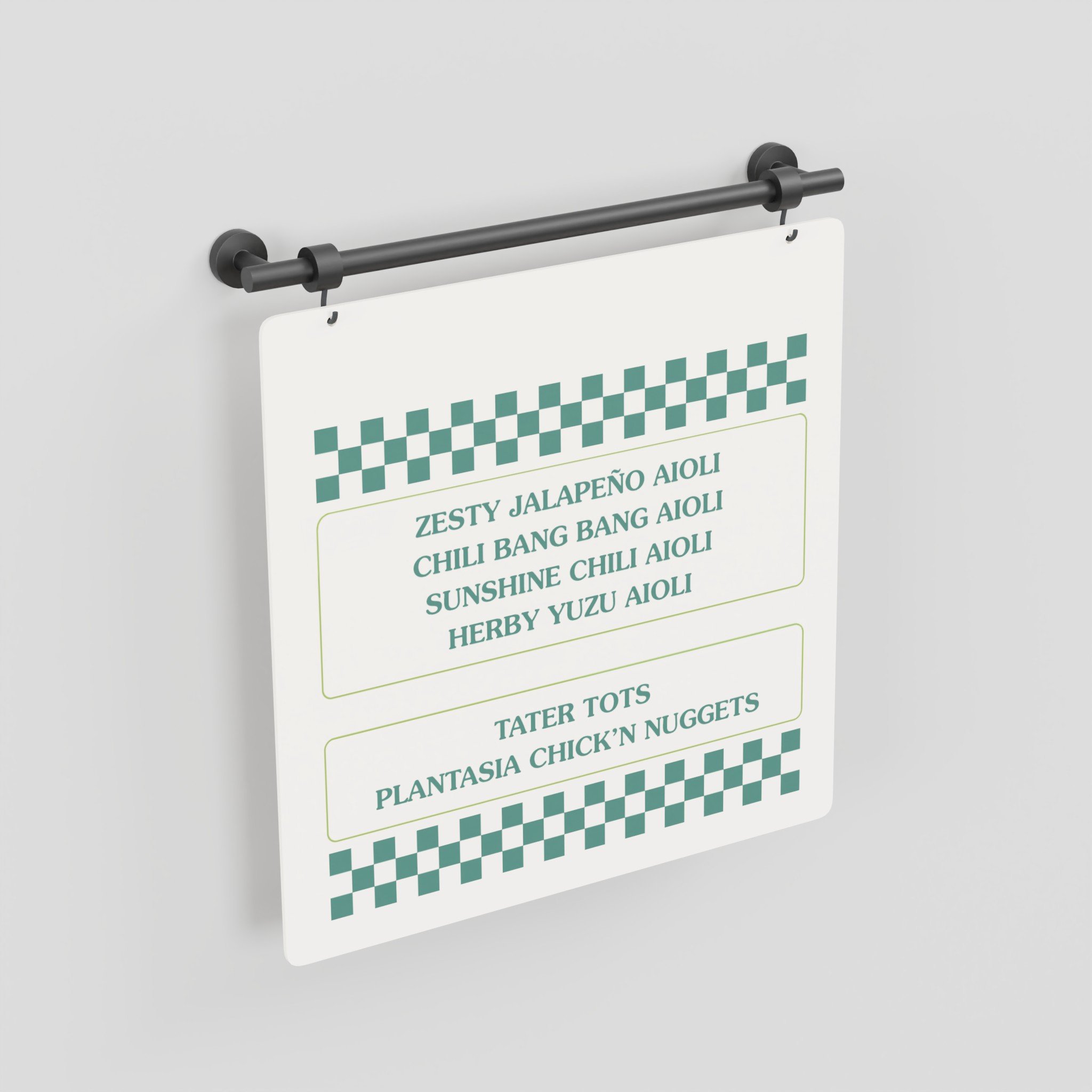 Resturant Wall Mounted Menu Sign | Signs models | BlenderKit