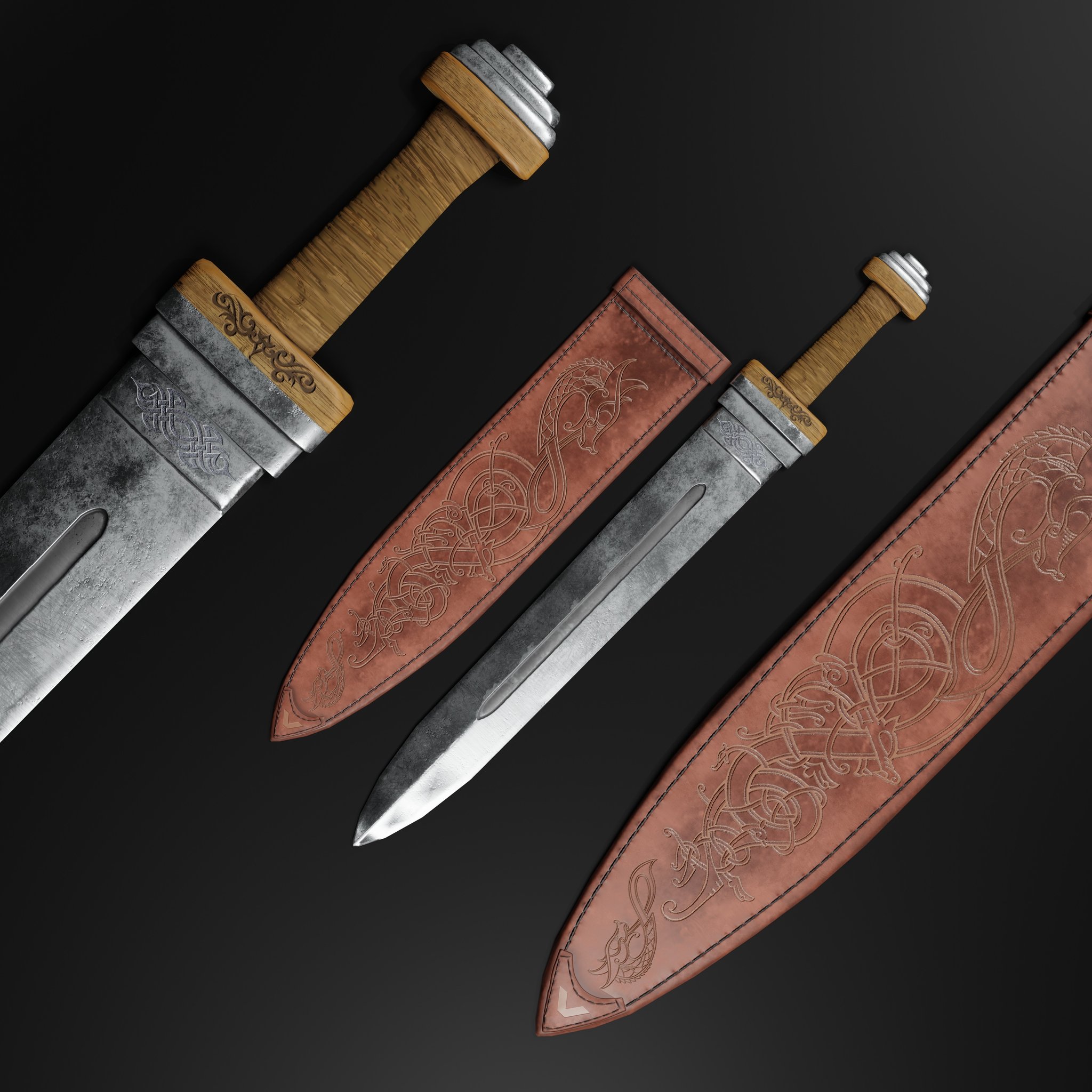 Dragon Knife | Historical Weapons models | BlenderKit