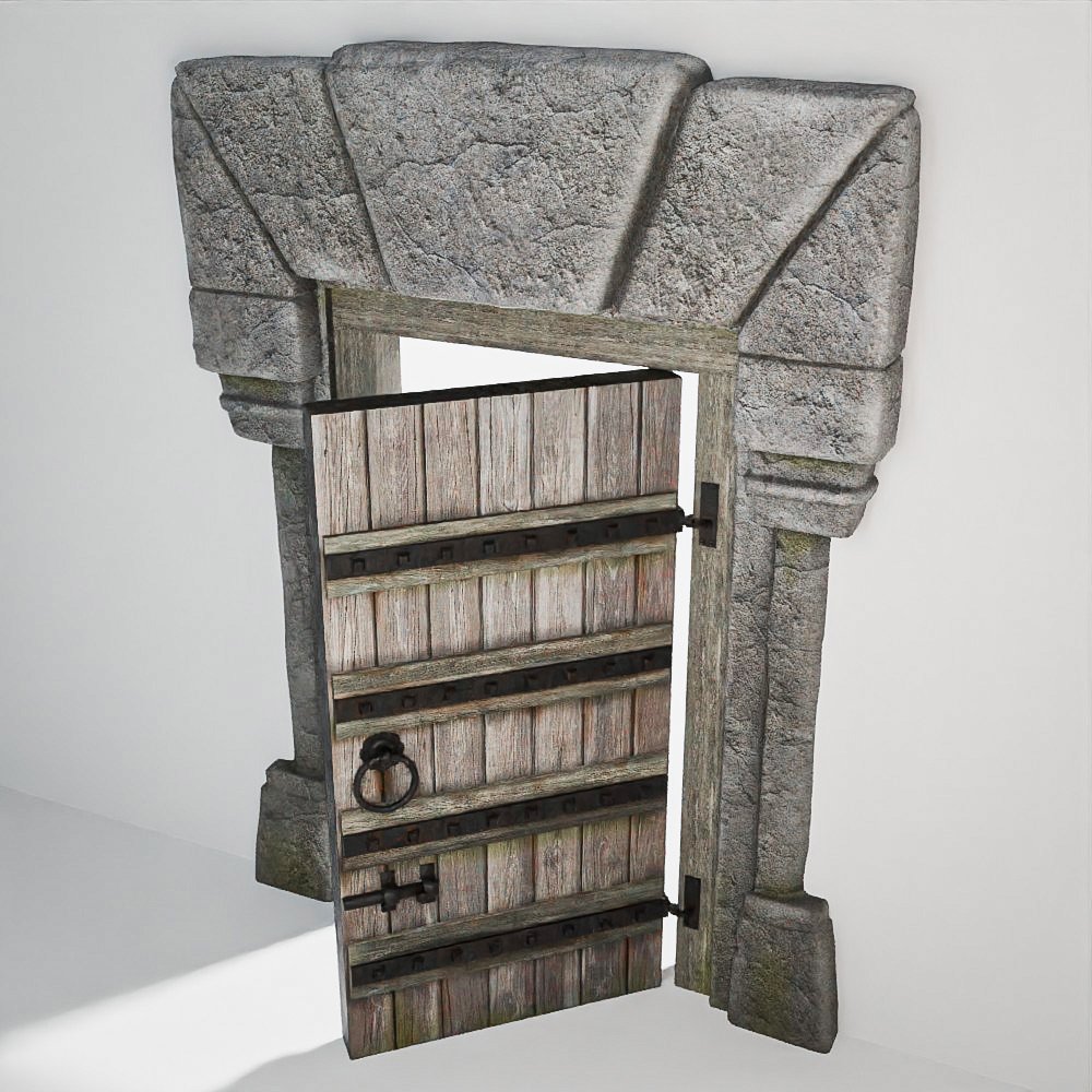 Medieval Castle Door 46 | Doors models | BlenderKit