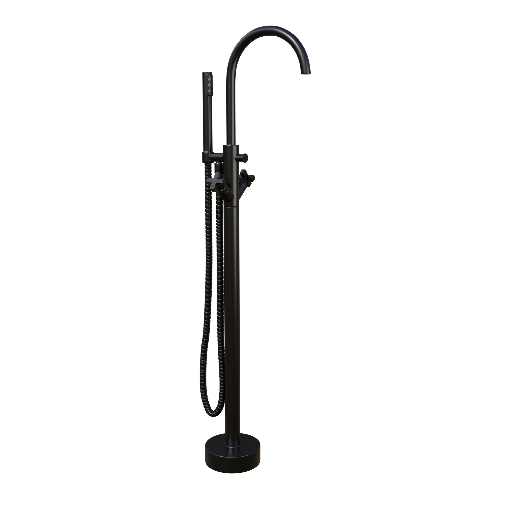 Regal matte black floorstanding bathtub | Shower models | BlenderKit