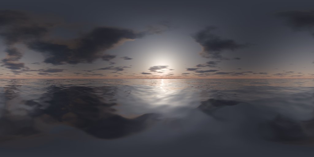 Moody Sunset Ocean | Water Environments HDRis | BlenderKit
