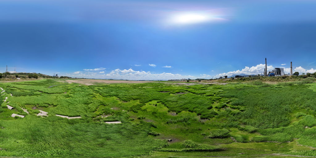 Green grass bluesky | Nature HDRis | BlenderKit