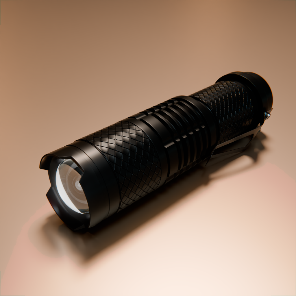 Tactical flashlight | Technology models | BlenderKit