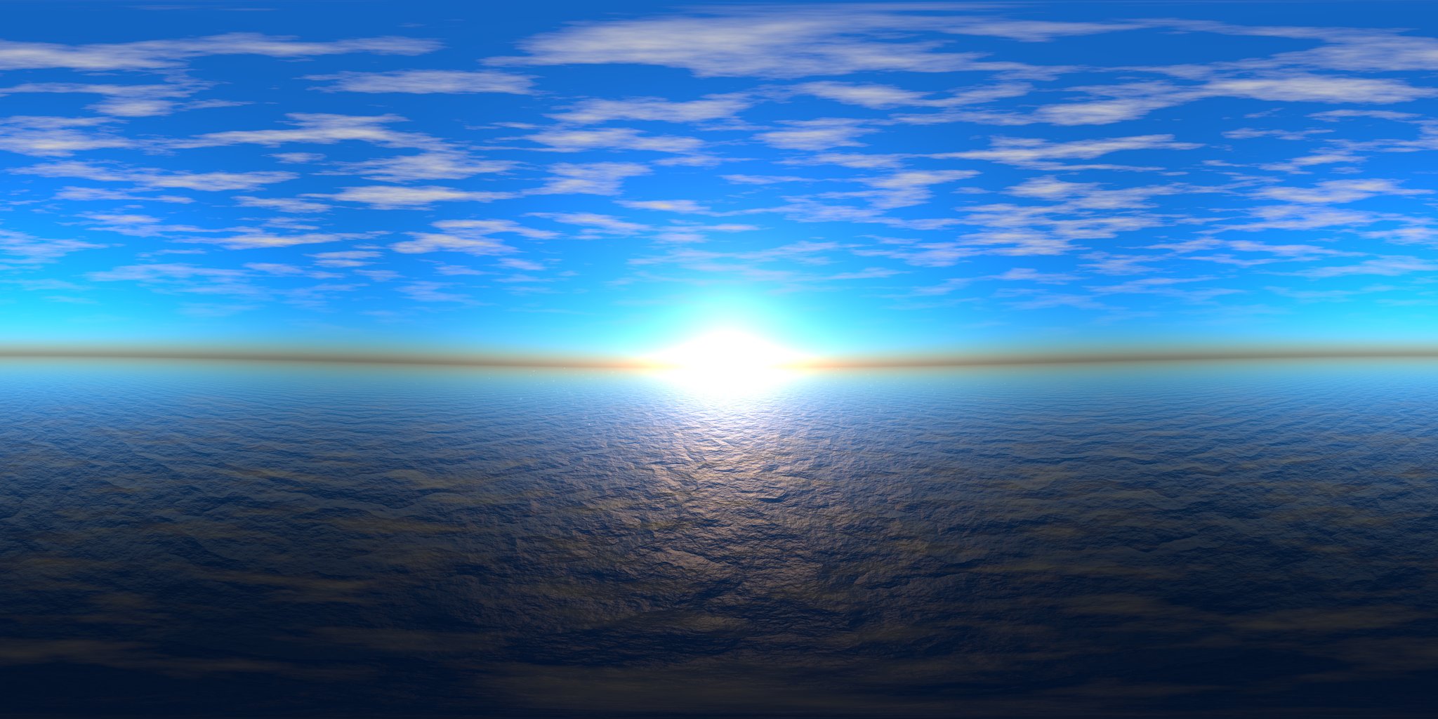 Ocean Sunrise Panorama HDRI | Water Environments HDRis | BlenderKit