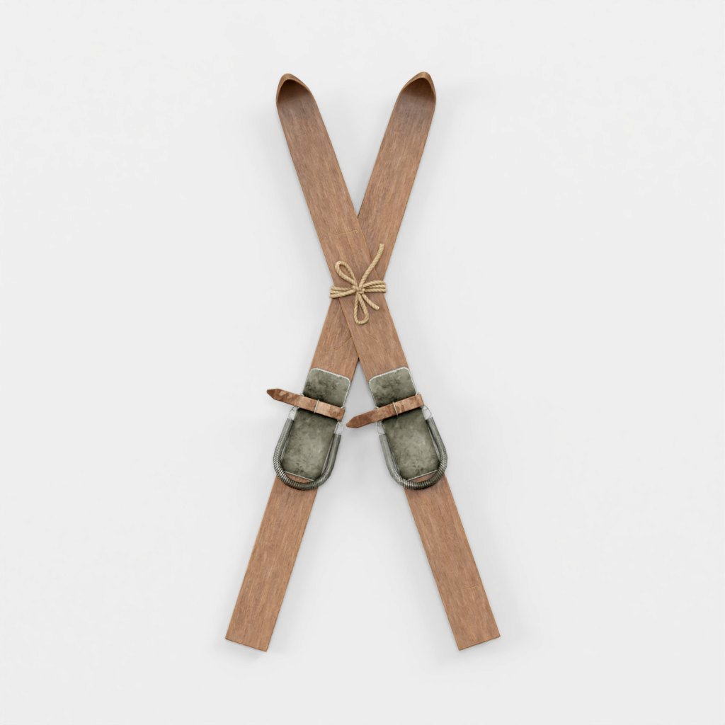 Skis wall decor | Interior Decorations models | BlenderKit