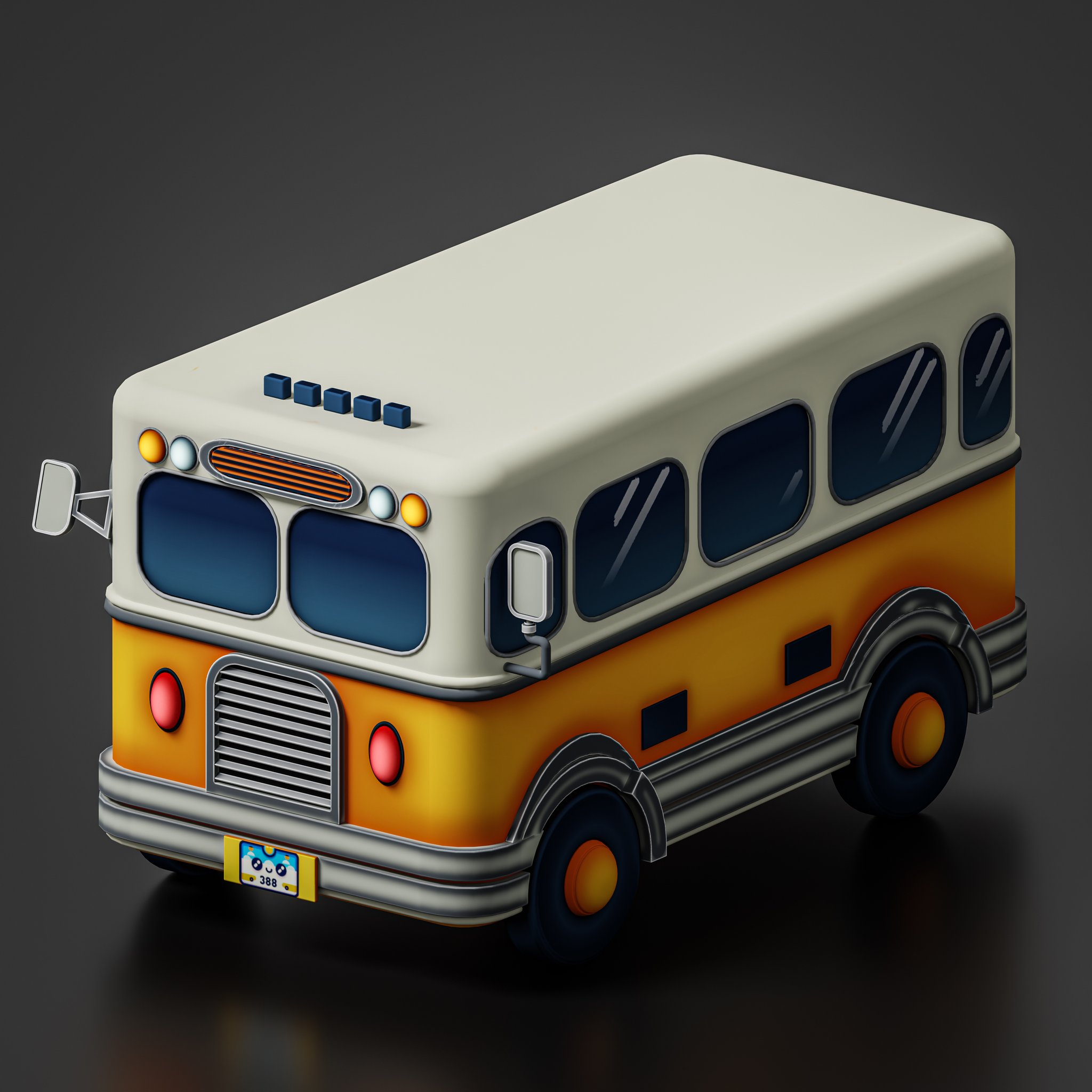 Cute Bus | Buses 3D Models models | BlenderKit