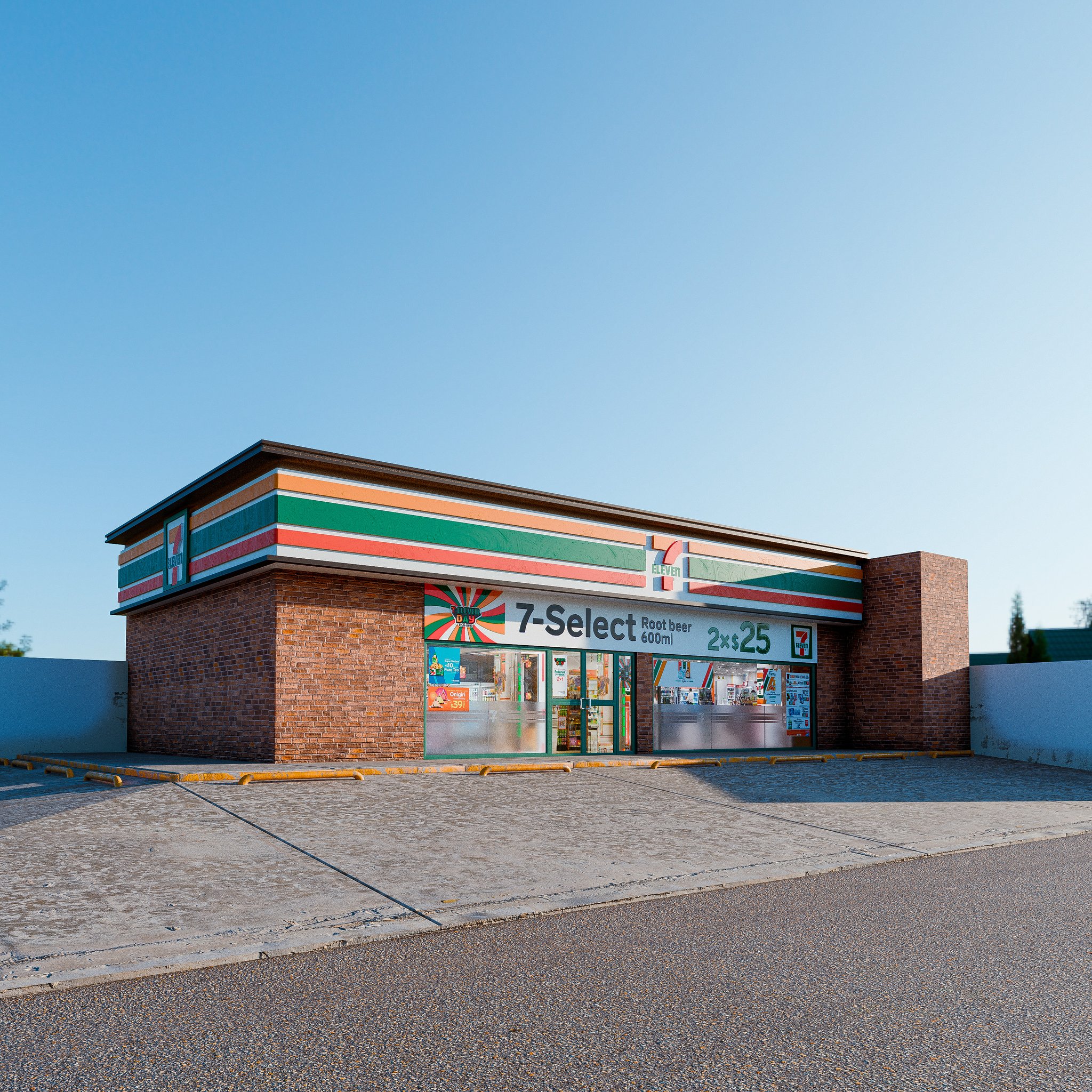 7-eleven convenience store | Public scenes | BlenderKit