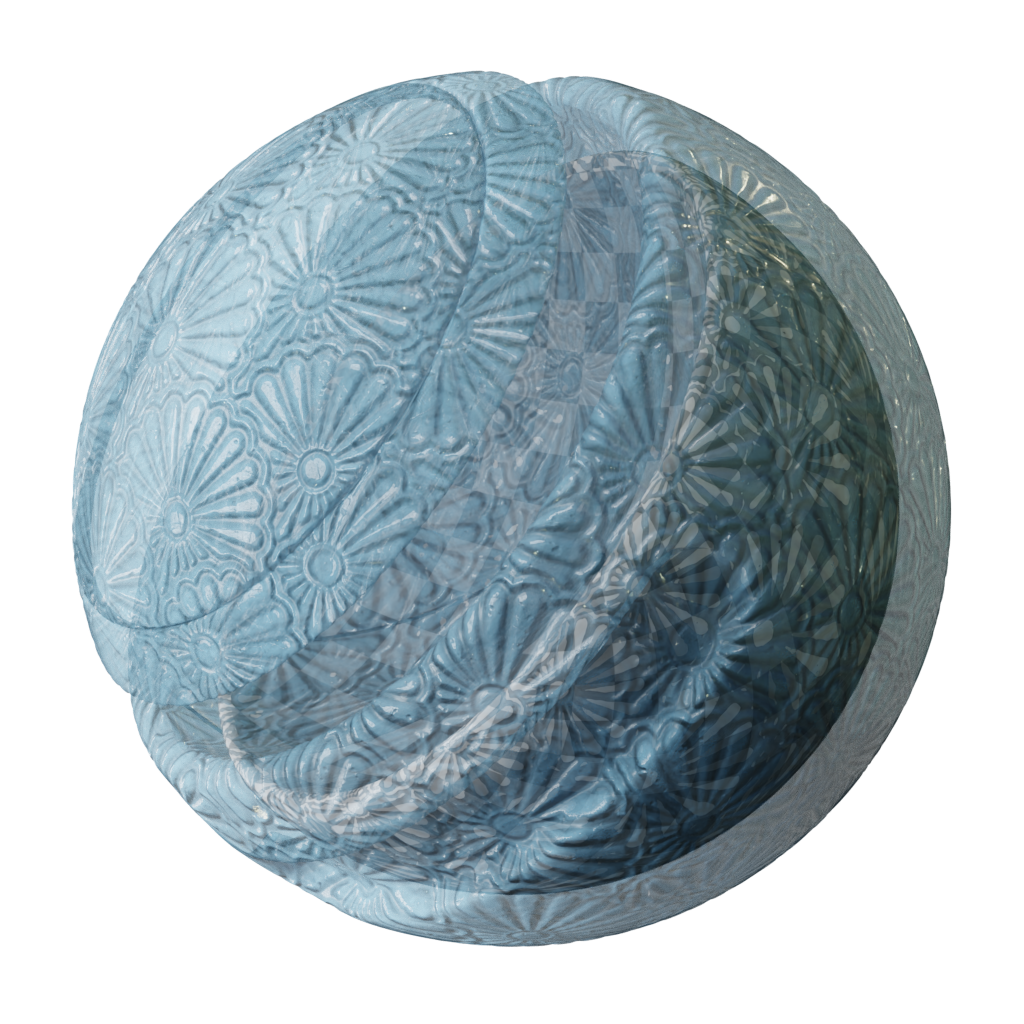 BlenderKit | Download the FREE Decorative blue glass material