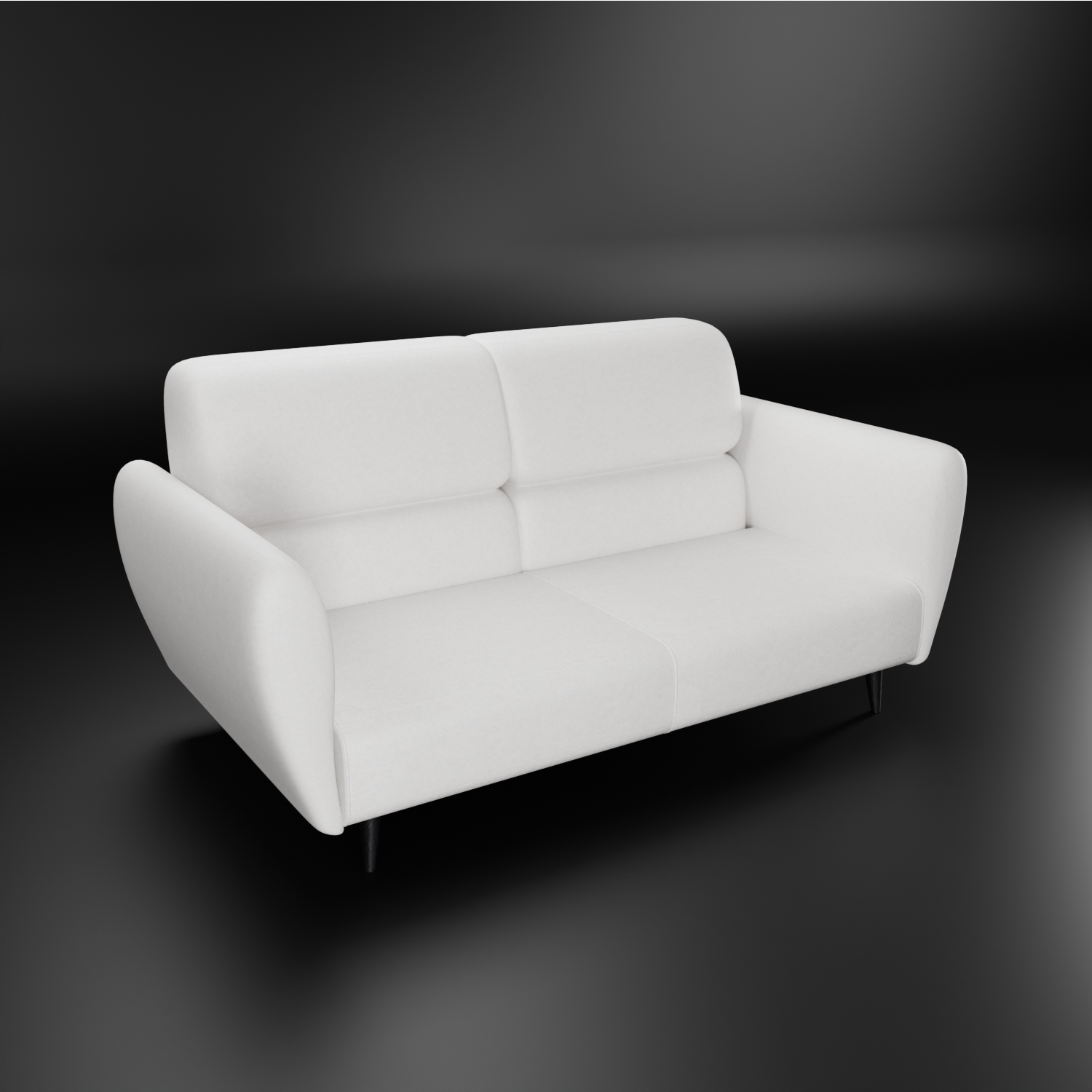 Modern Leater Sofa - White | FREE Sofas models | BlenderKit