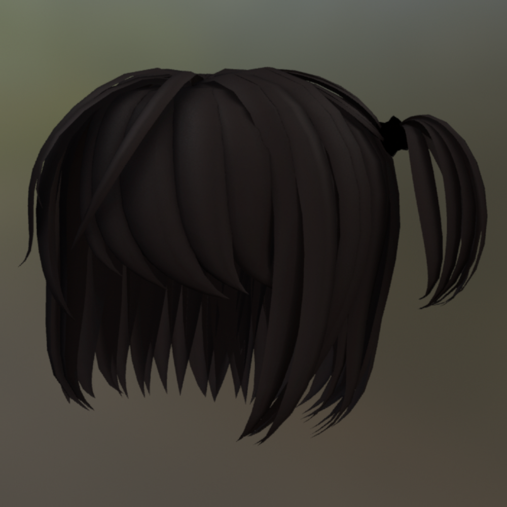 Anime Hair with Side Ponytail | Characters models | BlenderKit