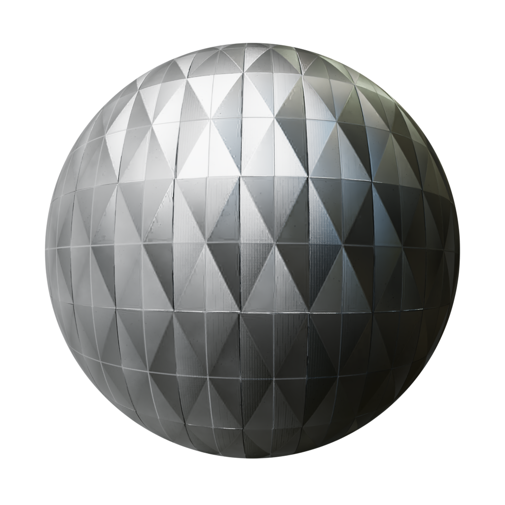 Silver Rectangle pyramid | FREE metal materials | BlenderKit