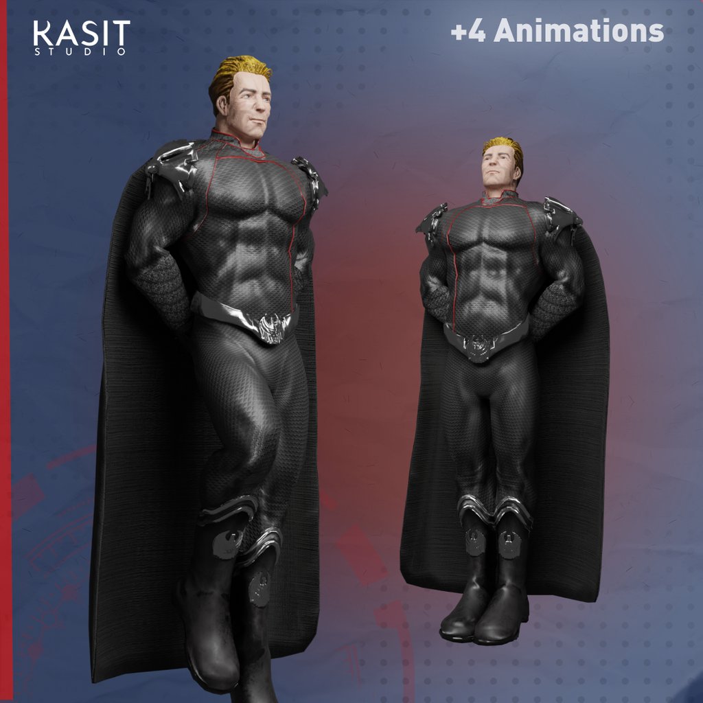 Black Homelander | Fantasy Hero / Heroines models | BlenderKit