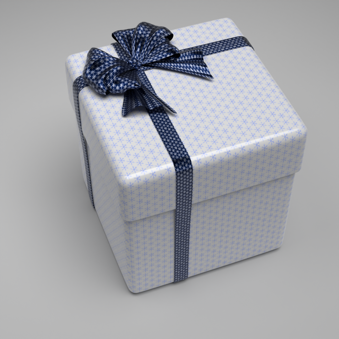 Square Snow Flake Gift Box | Holiday Decorations models | BlenderKit