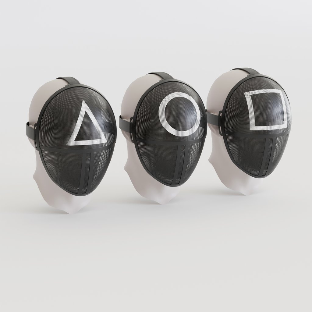 Squid Game Guard Masks | Miscellaneous models | BlenderKit