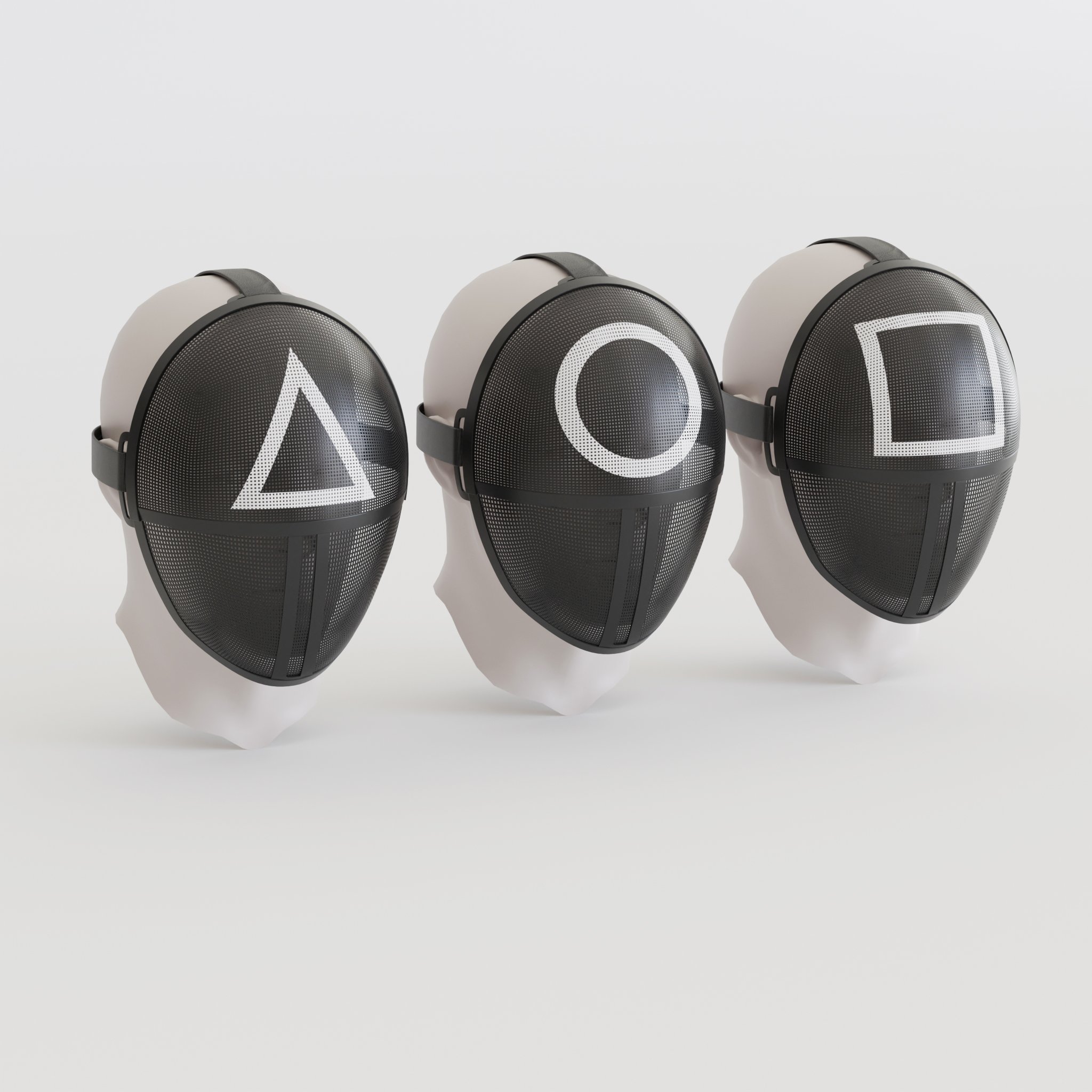 Squid Game Guard Masks | Miscellaneous models | BlenderKit