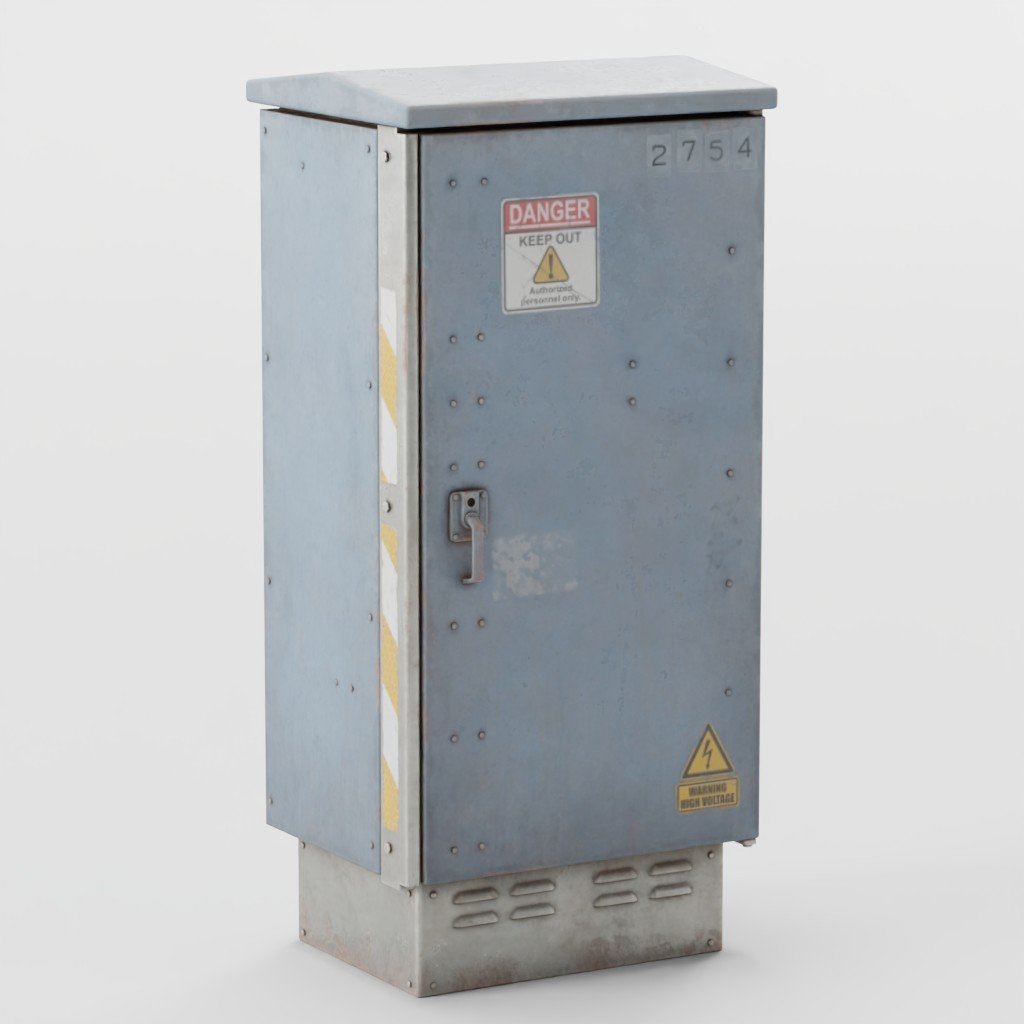 Utility Electrical Box | FREE Urban Environment models | BlenderKit