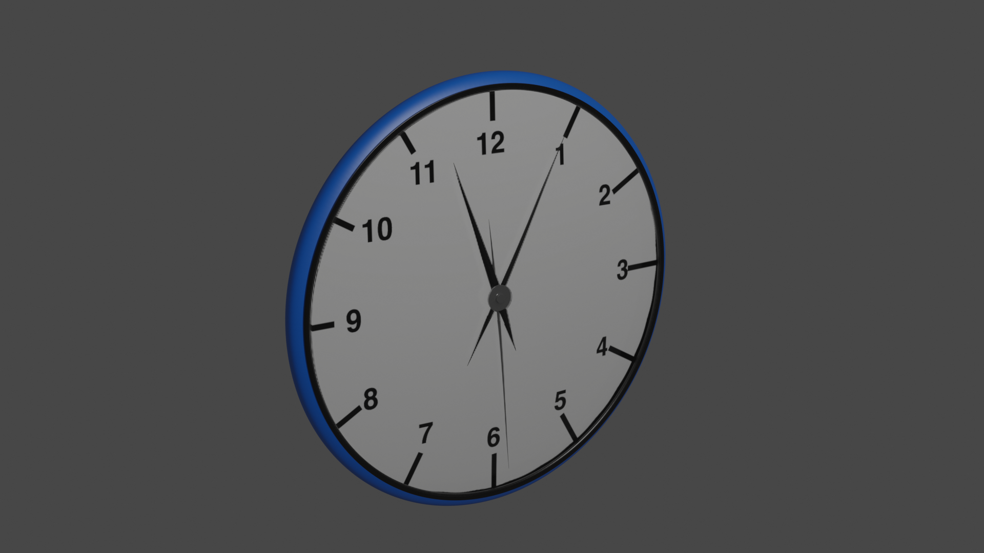 Blue Simple Clock | FREE Clocks models | BlenderKit