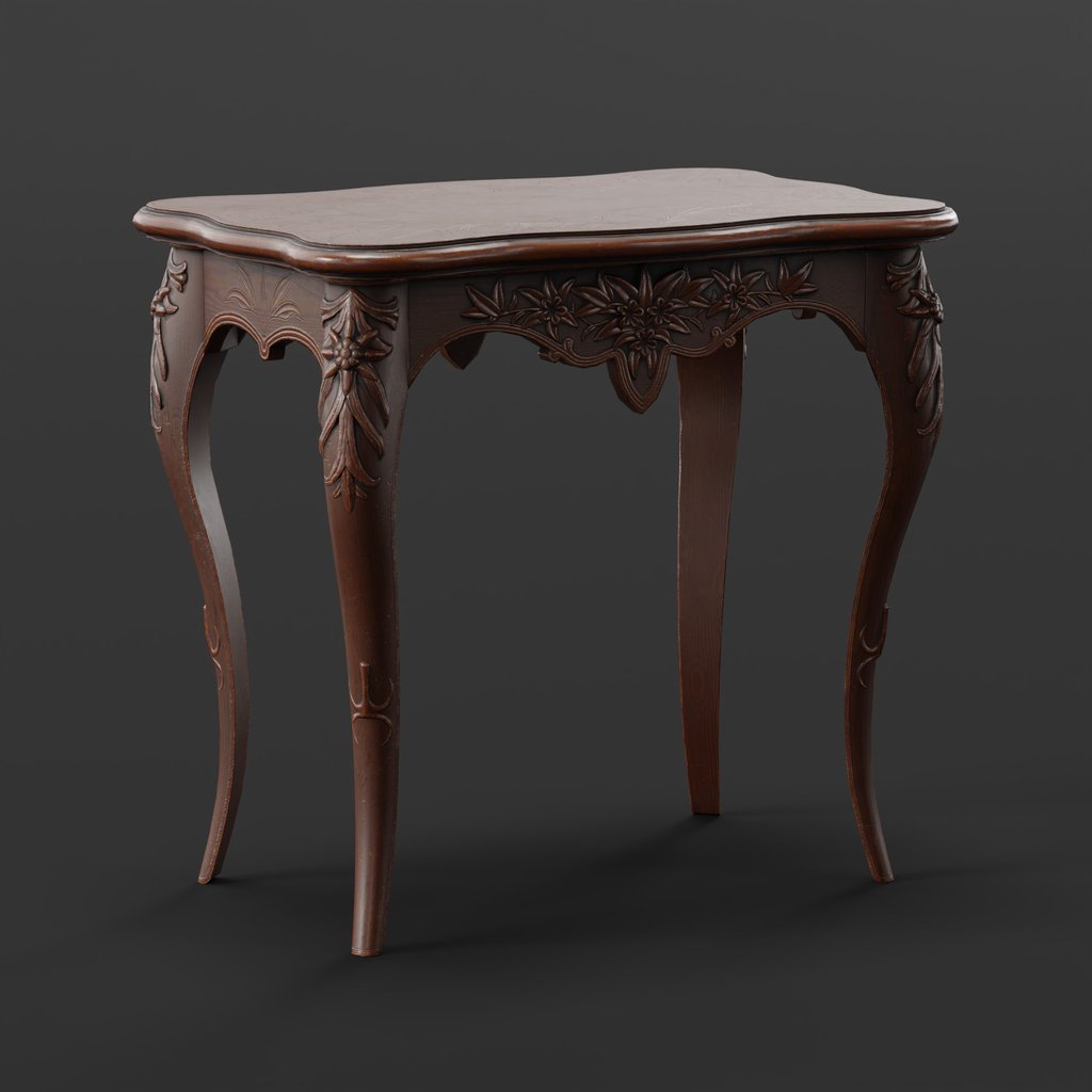 Small Victorian Table | Tables models | BlenderKit