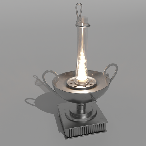 Argand lamp in Greco-Roman style | FREE Table Lamps models | BlenderKit