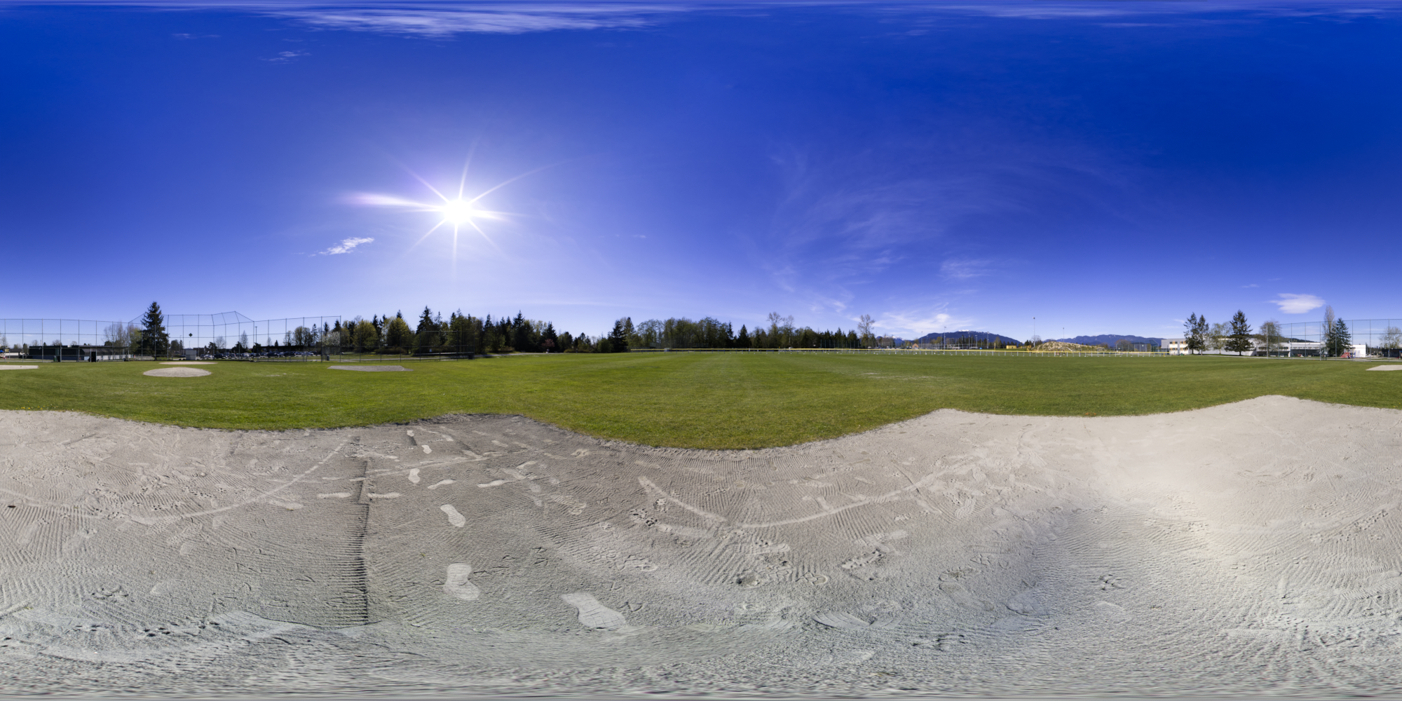 Baseball Field Sunny Day | Sports HDRis | BlenderKit