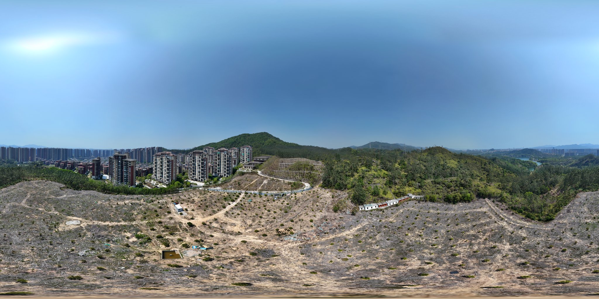 Green Forest Highsky Building | Urban Elements HDRis | BlenderKit