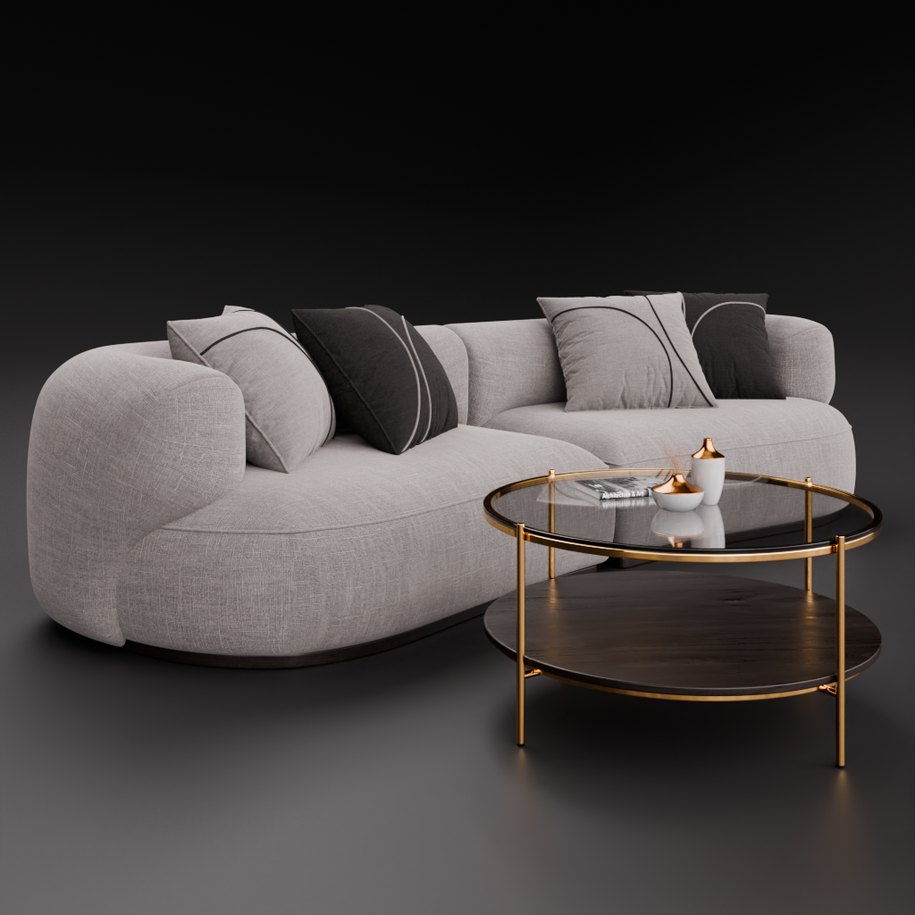 Sofa Monaco Sectional | Sofas models | BlenderKit