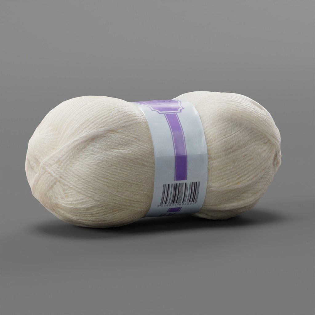 Ball of Wool 3D Scan | Textile models | BlenderKit