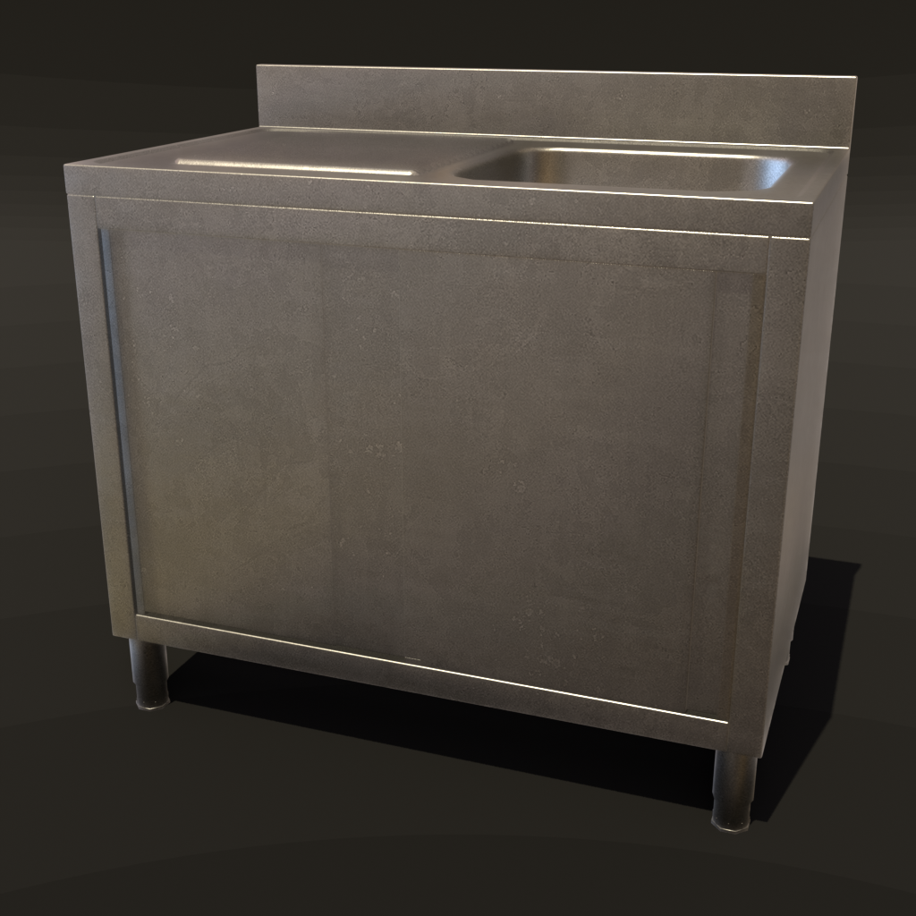 Restoraunt Kitchen Sink | Kitchen Sinks models | BlenderKit