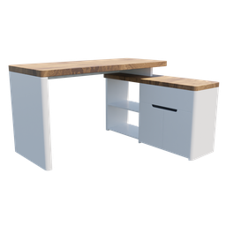 Belfield L-Shape Desk | FREE Desks models | BlenderKit