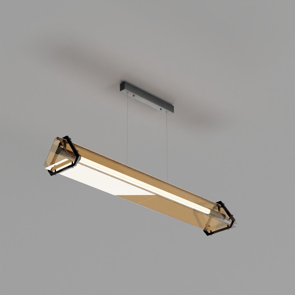 Modern Glass Triangle Light | Ceiling Lights models | BlenderKit