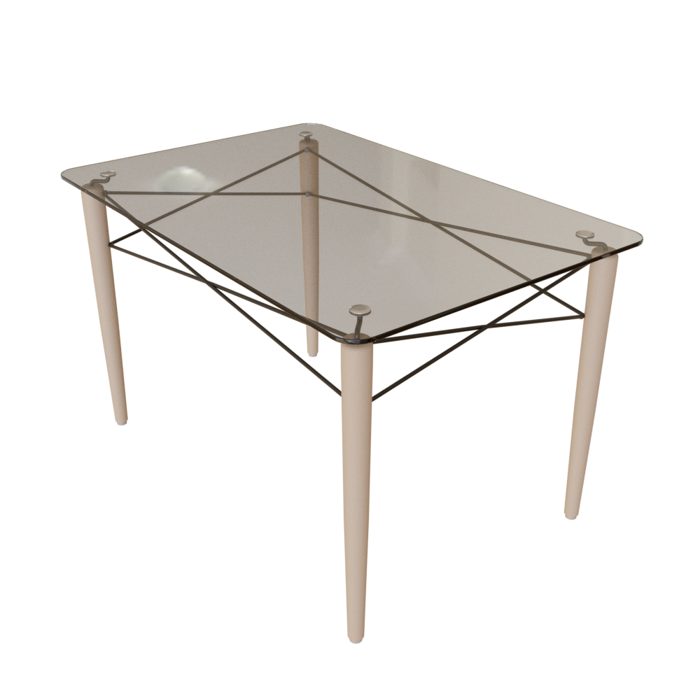 Rectangular Eames Eiffel Dining Table | FREE Tables models | BlenderKit