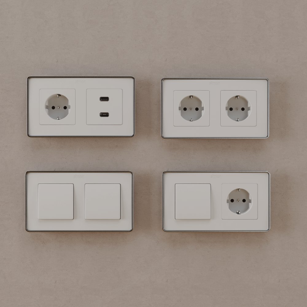 Set switch & socket Simon 82 | FREE Architecture models | BlenderKit