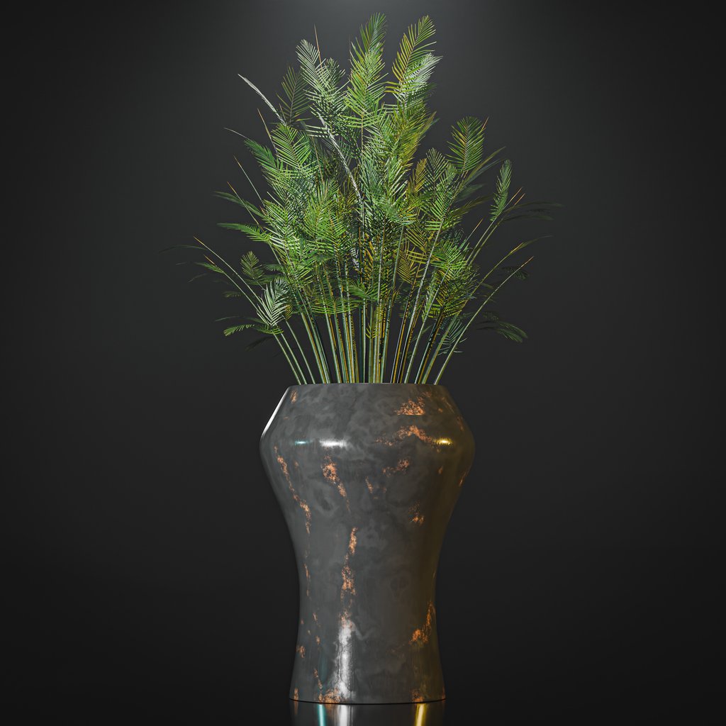 Indoor vase bamboo tree | Bouquets models | BlenderKit