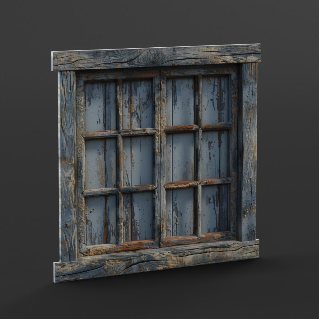 Old window - T - 104 | Windows models | BlenderKit