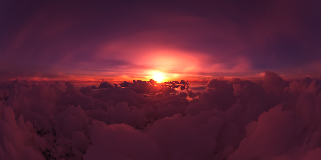 Above the Clouds Pink Twilight | Nature HDRis | BlenderKit