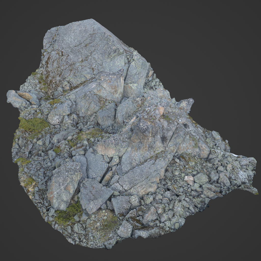 Rocky Boulder on Mountain Photoscan | Terrains models | BlenderKit