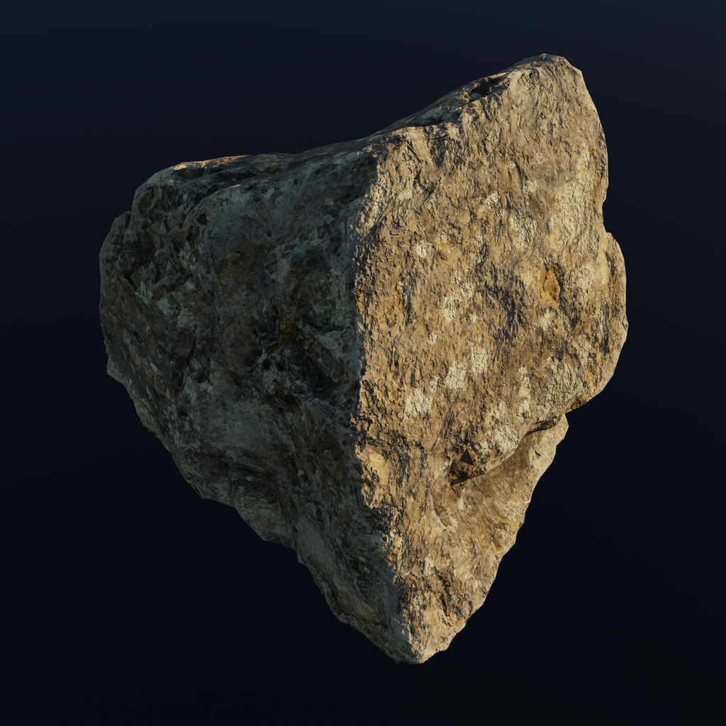 BlenderKit | Download the Shore Ground Rock Low Poly model