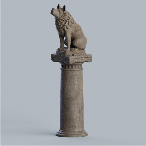 Wolf Column | Interior Sculptures models | BlenderKit