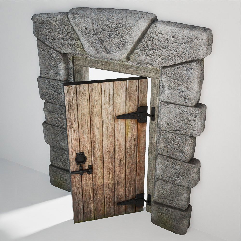 Medieval Castle Door 43 | Doors models | BlenderKit