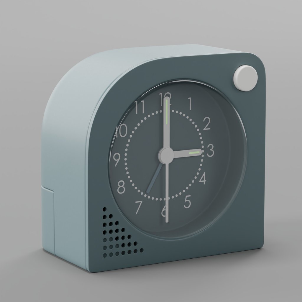 Alarm Clock Blue | FREE Clocks models | BlenderKit