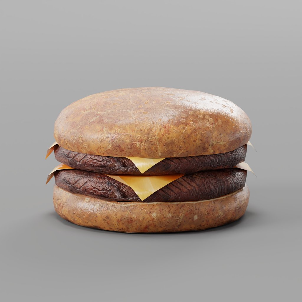 Burger low-poly Game-Ready | FREE Food models | BlenderKit