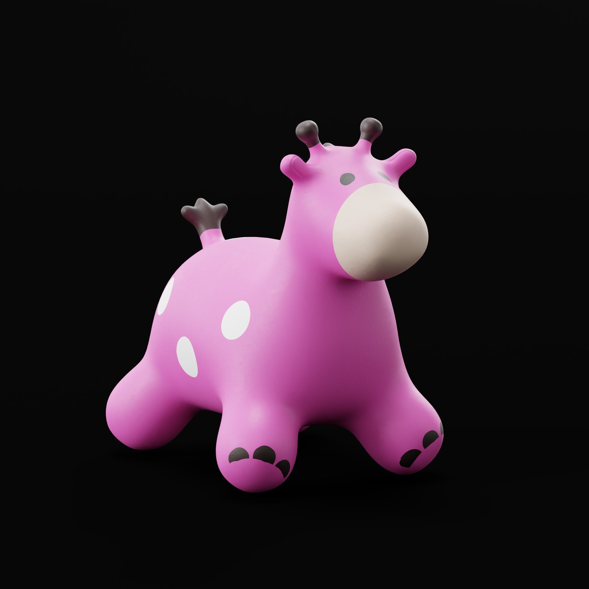 Bouncy Animal Hopper Toy Cow | Miscellaneous models | BlenderKit