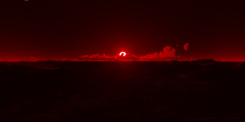 Alien Planet with Red Sun | FREE Futuristic Environments HDRis | BlenderKit