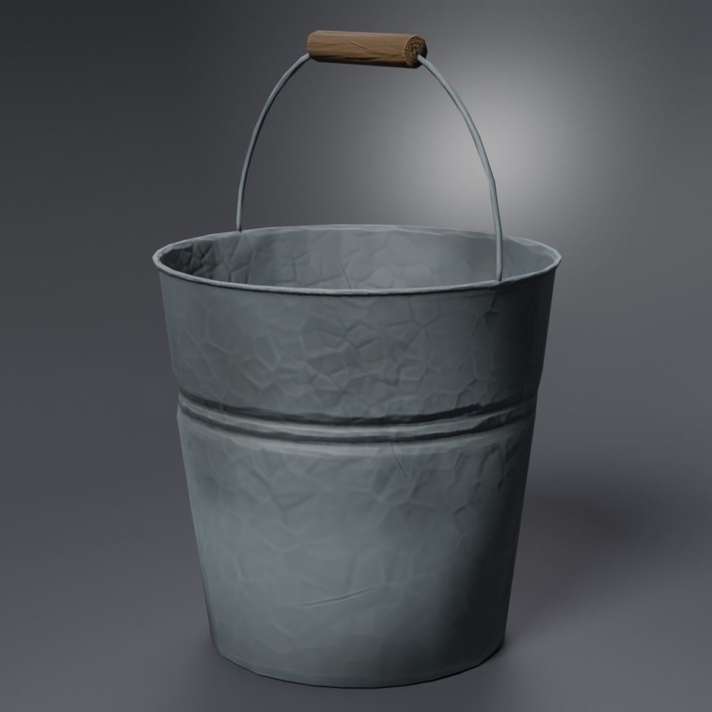 Stylized Bucket | Handtools models | BlenderKit