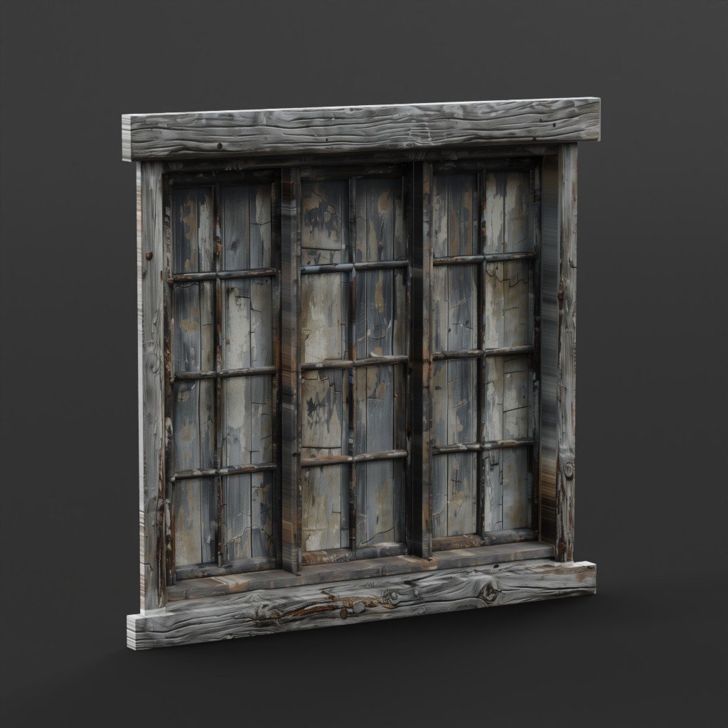 Old window - T - 102 | Windows models | BlenderKit